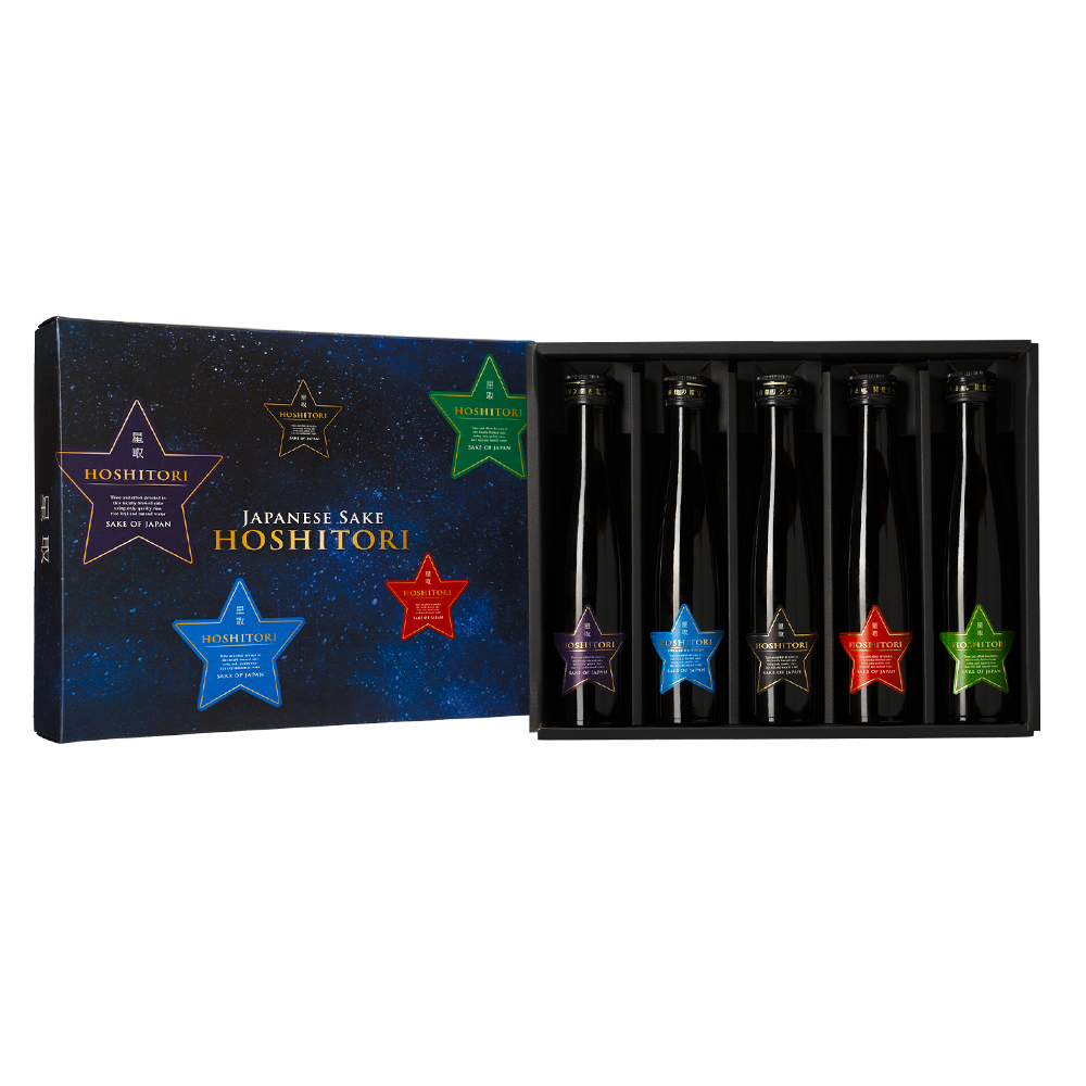 Hoshitori 180ml 5-color set｜Fukura Shuzo Co.｜Japanese Sake